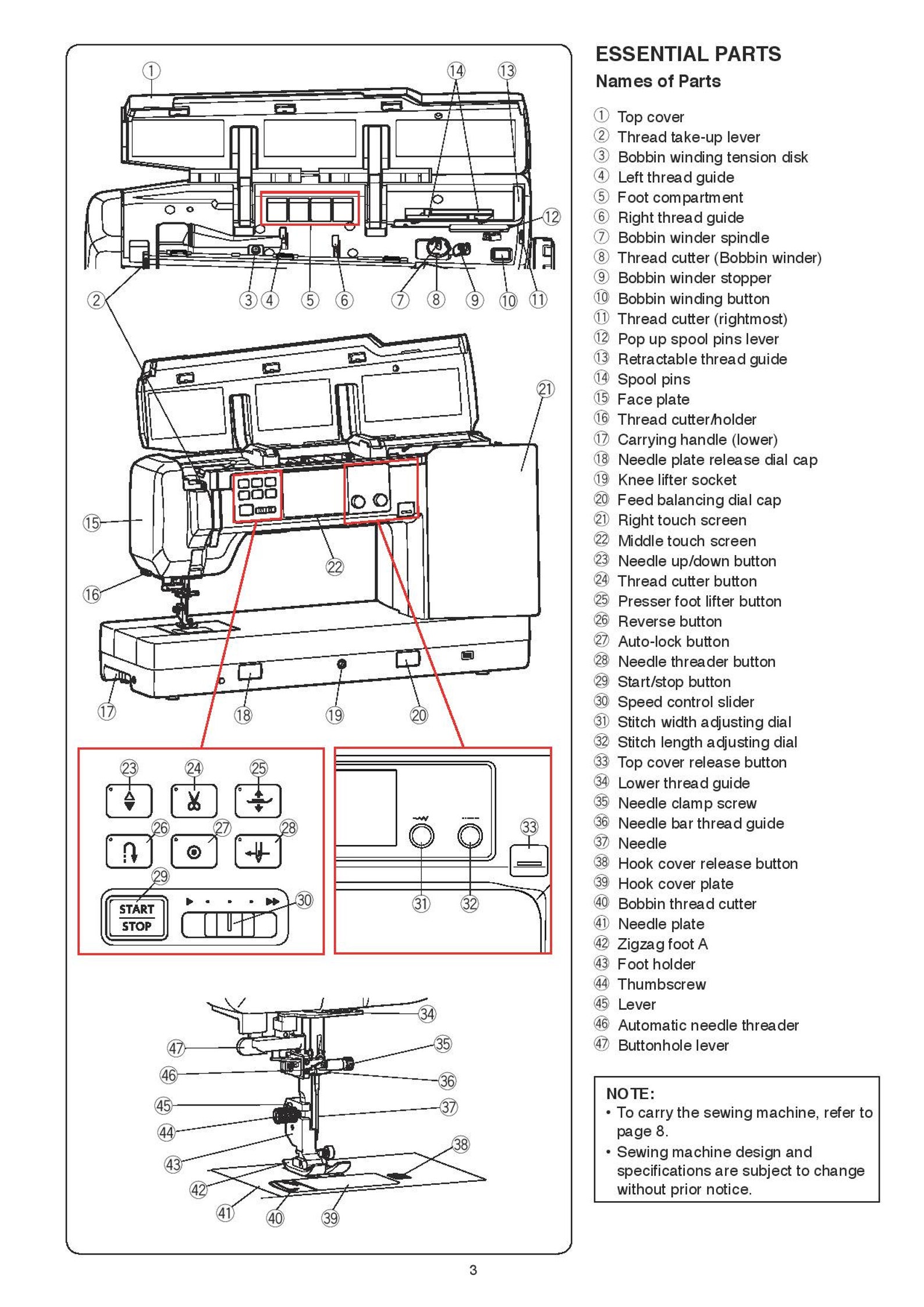 Janome M17 Continental Embroidery Sewing Machine Instruction Manual ...