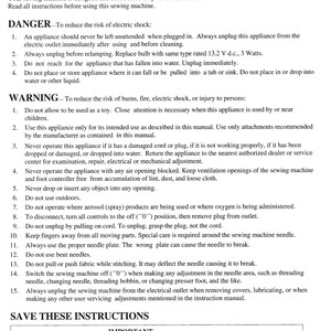 Janome 5700 Memory Craft Sewing Machine Instruction Manual (PDF) - Etsy