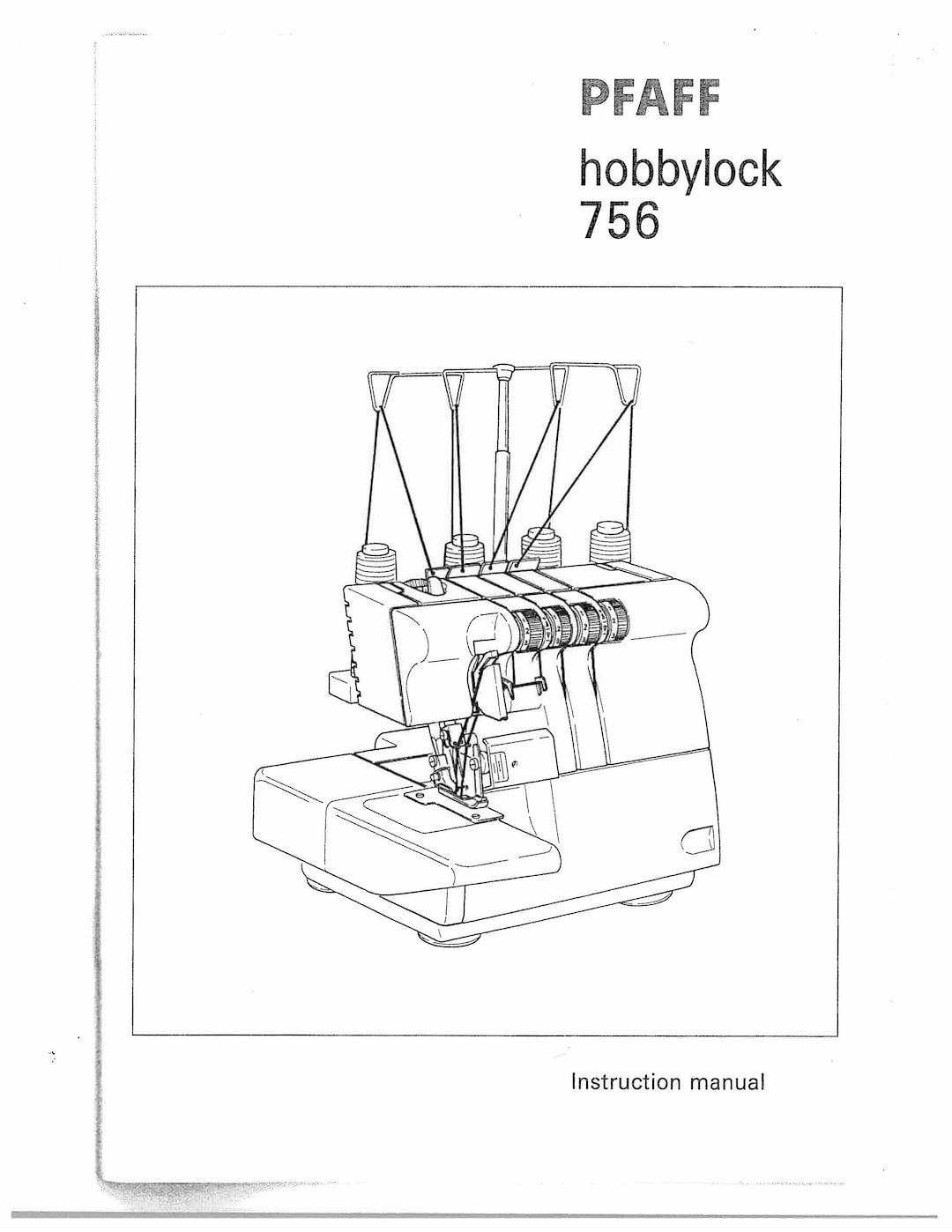 Pfaff Hobbylock 756 Sewing Machine Instruction Manual - English - Etsy