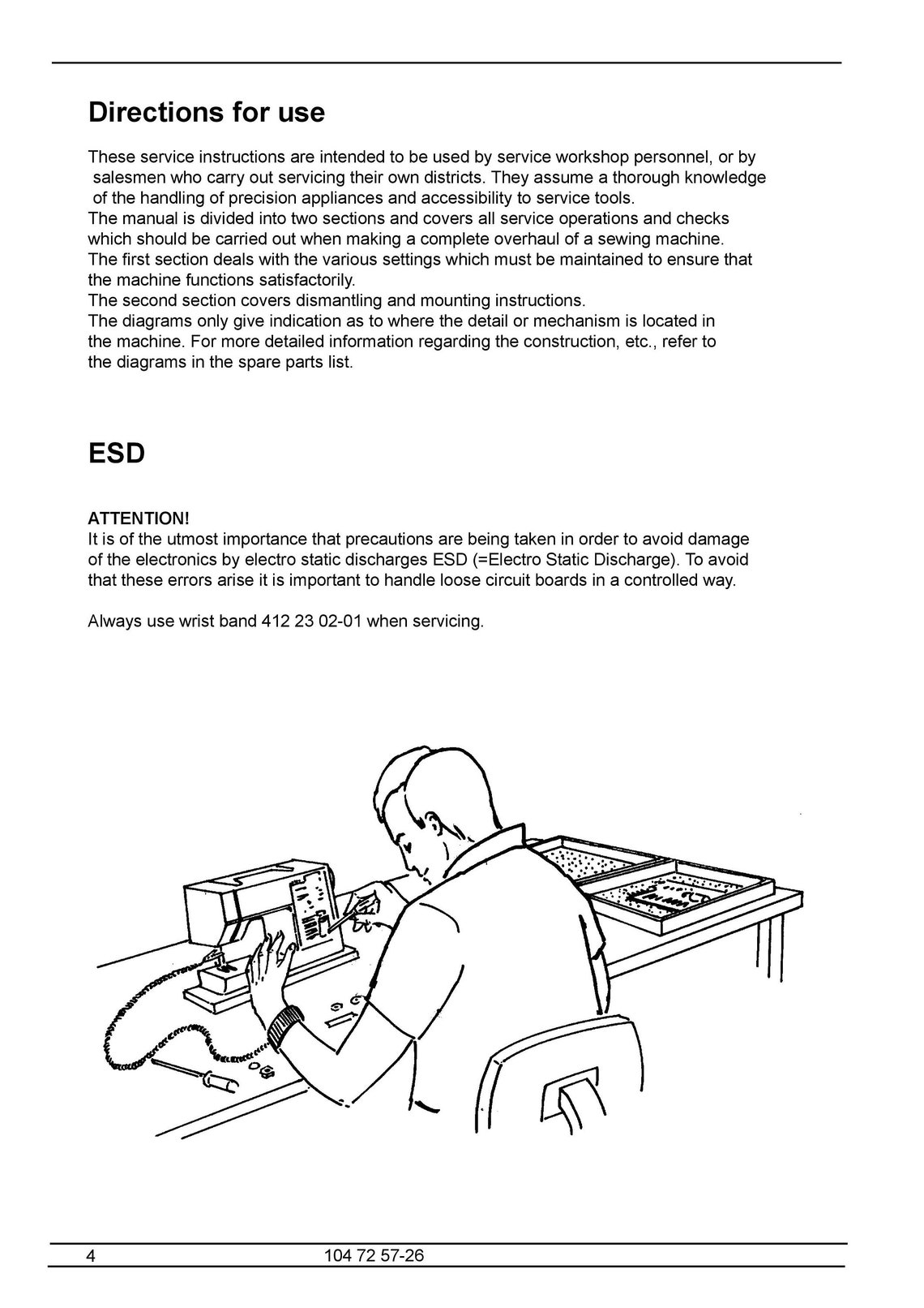 Husqvarna VIKING 350-400-500-600 Sewing Machine Service Manual ...