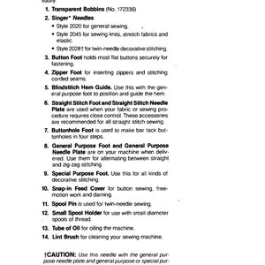 Singer 2404 Merritt Sewing Machine Instruction Manual - User Manual ...