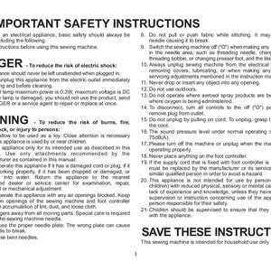 Singer 4432 Sewing Machine Instruction Manual (PDF) - Etsy