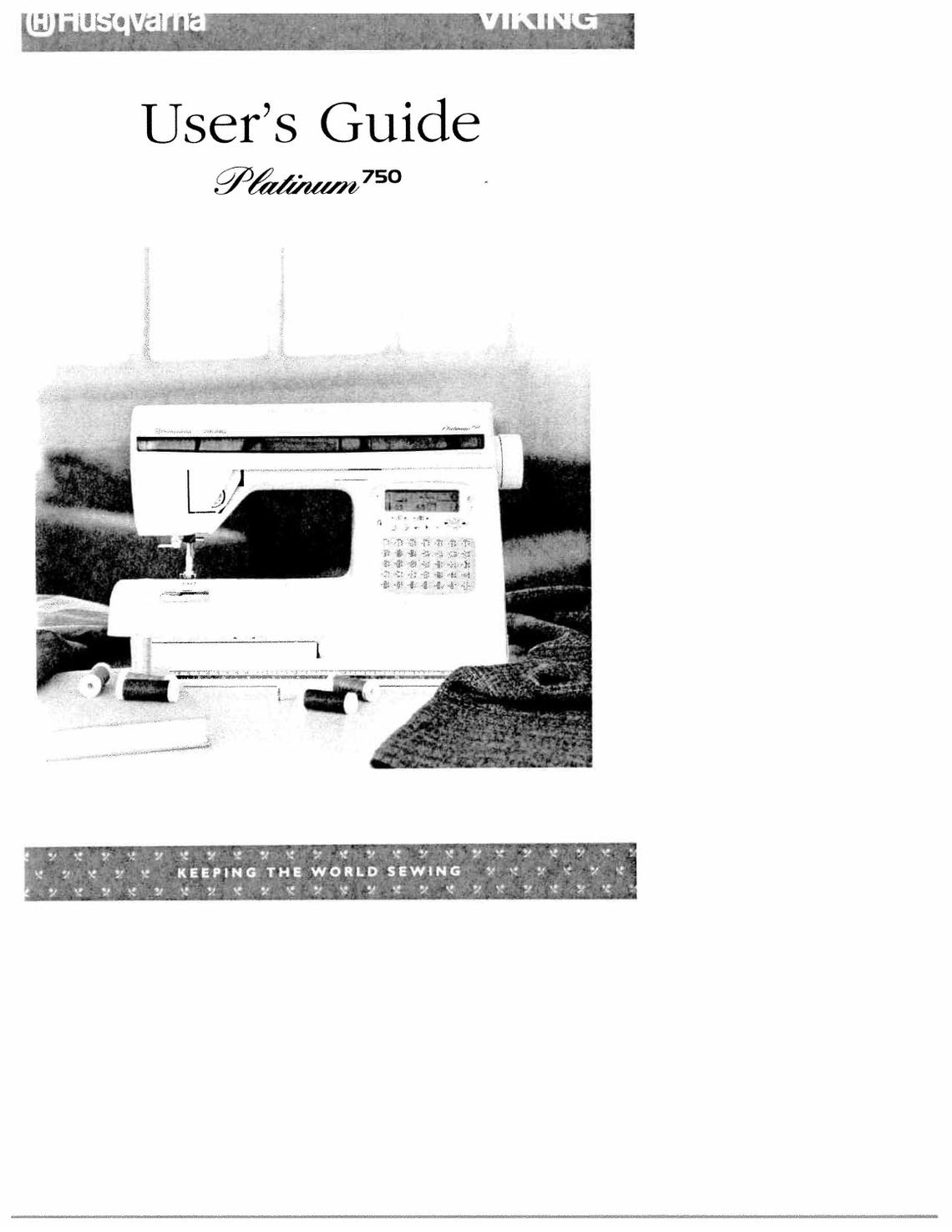 Husqvarna Viking Platinum 750 Sewing Machine Instruction Manual - Etsy