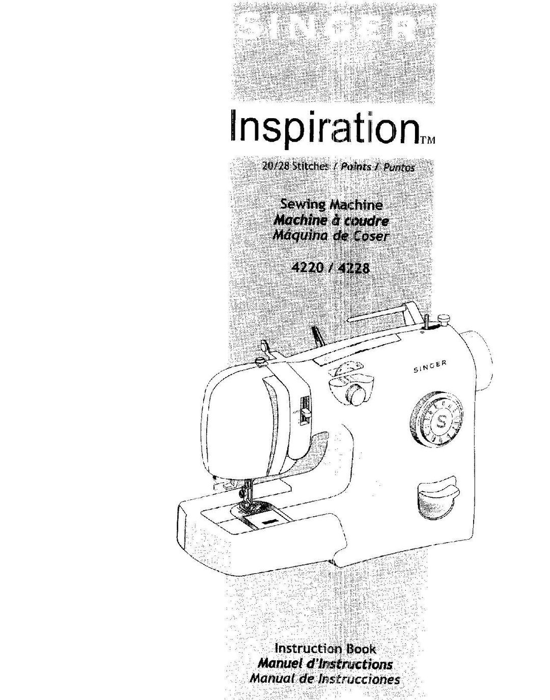 Singer 4220 4228 Inspiration Sewing Machine User Manual (PDF) - Etsy