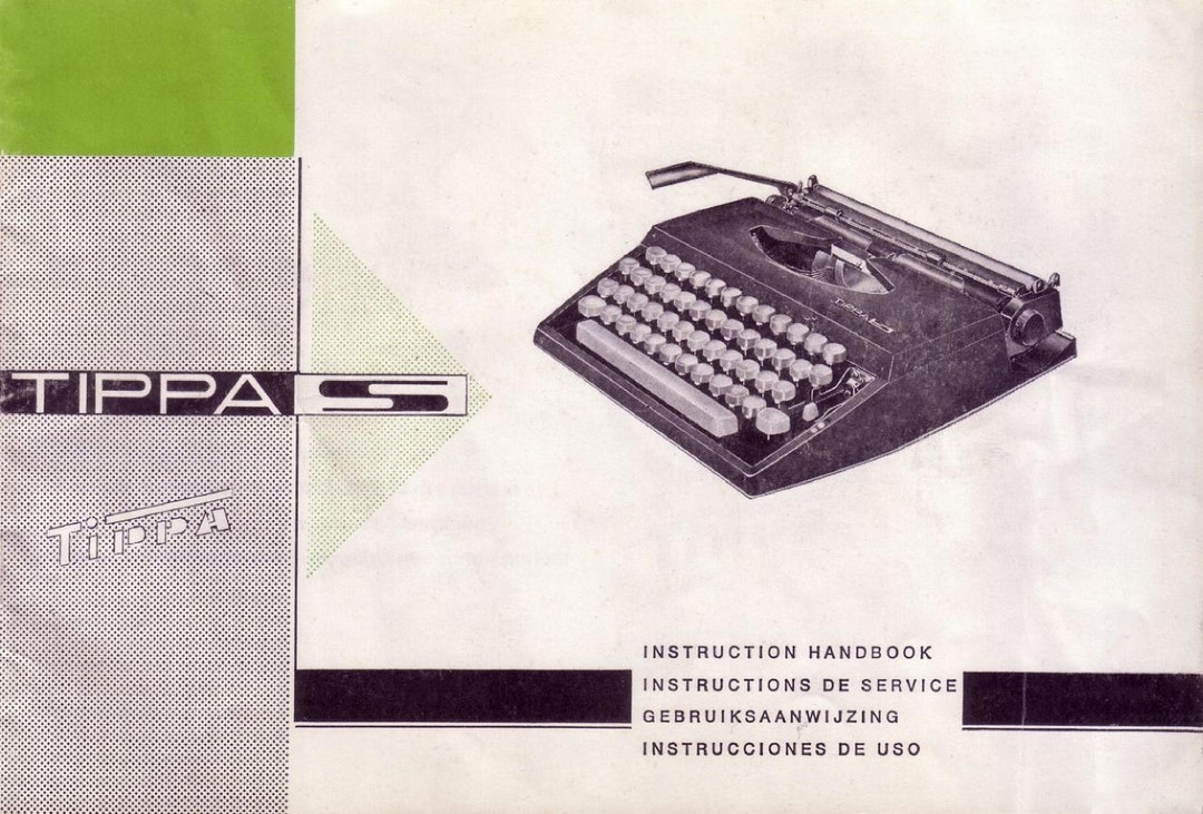 Adler Tippa Typewriter Instruction Manual - User Guide (digital PDF ...