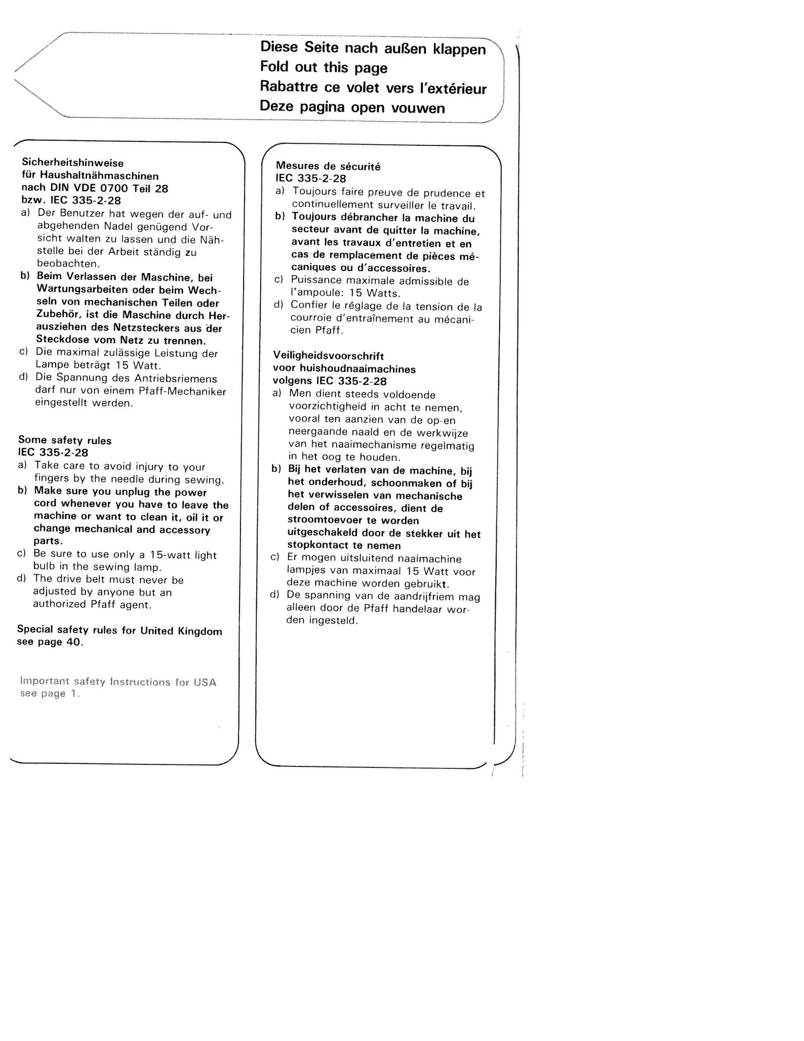 Pfaff Hobbymatic 919 Sewing Machine Instruction Manual - English - Etsy