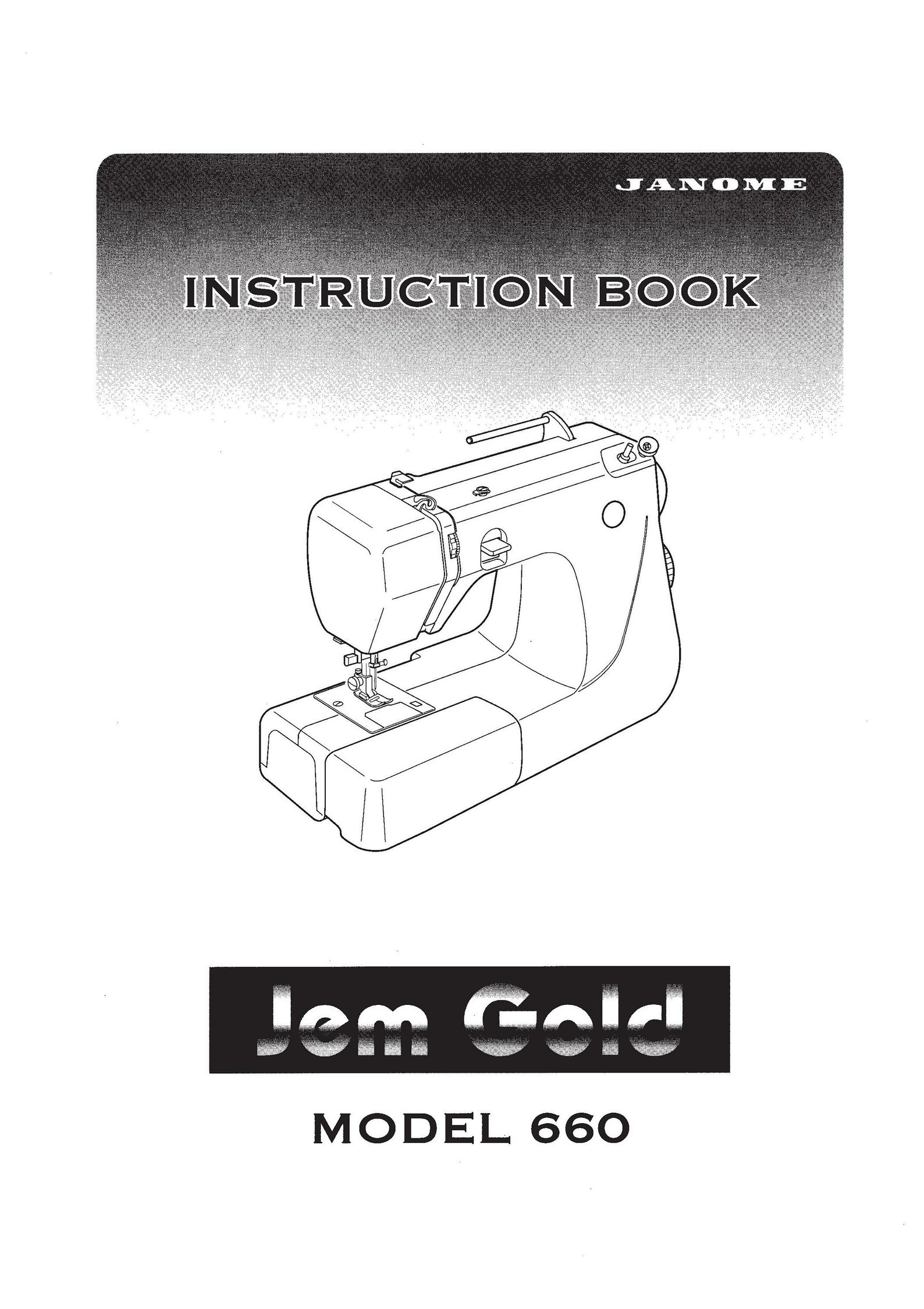 Janome 660 Jem Gold Sewing Machine Instruction Manual (PDF Download) - Etsy