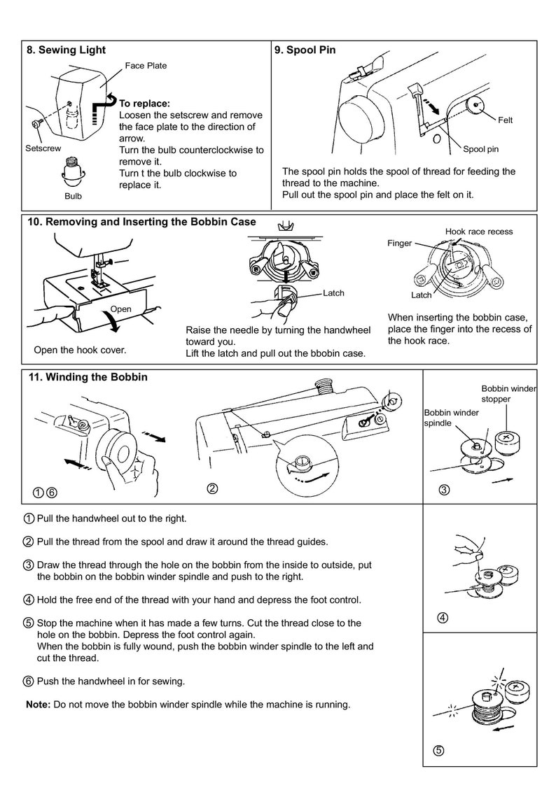 Janome HF106 Sewing Machine Instruction Manual (PDF) - Etsy