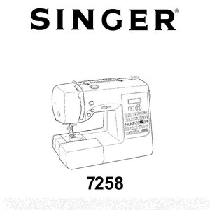Singer 7258 Stylist Sewing Machine Instruction Manual (PDF) - Etsy