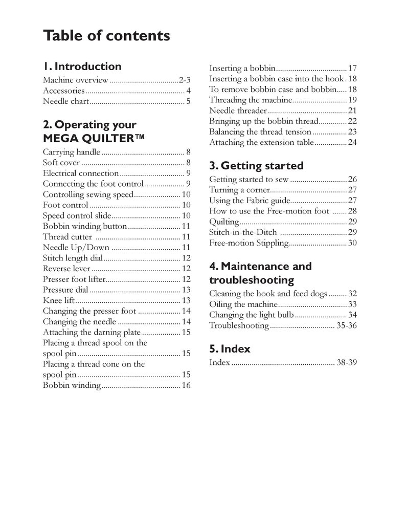 Husqvarna Viking Mega Quilter Sewing Machine Instruction Manual User ...