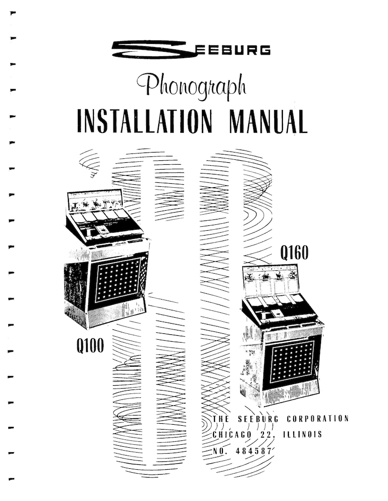 Seeburg Q100 Q160 Service Manual: Wiring Diagram, Parts List - Etsy