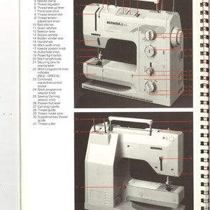 Bernina 1010 Sewing Machine Instruction Manual - English - Etsy