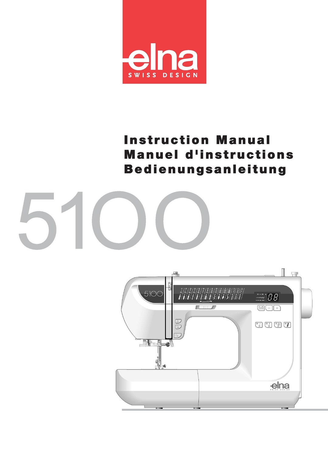 Elna 5100 Sewing Machine Instruction Manual - 57 Pages - Etsy