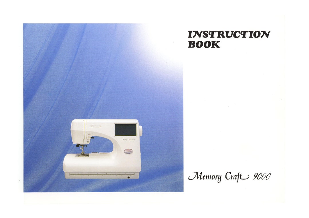 Janome 9000 Memory Craft Sewing Machine Instruction Manual (PDF) - Etsy