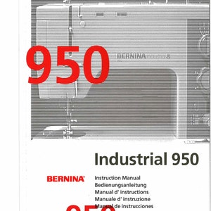 Bernina 950 Industrial Sewing Machine Instruction Manual - English - Etsy