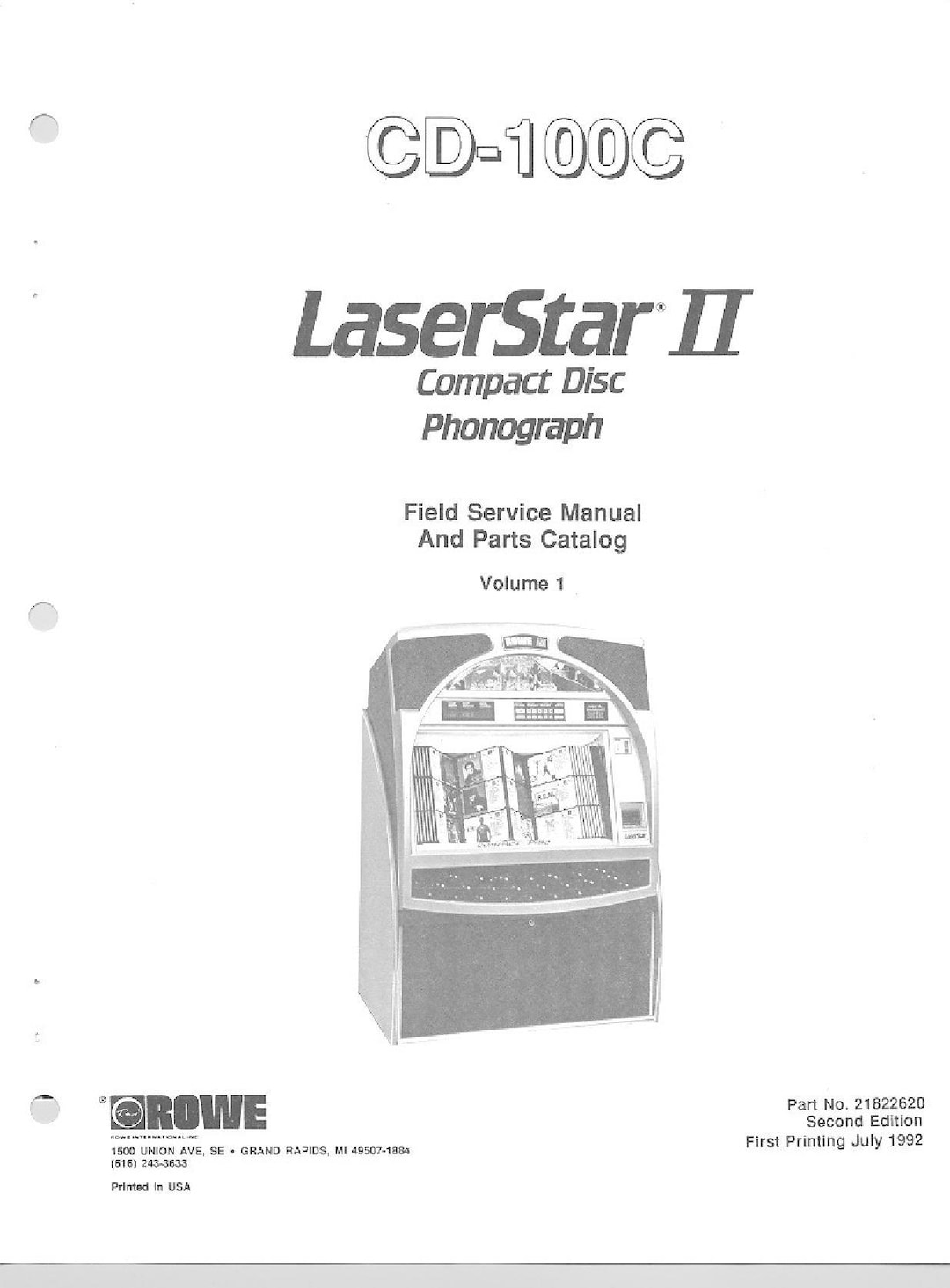 ROWE - CD-100C- Laser Star 2 - Volume 1 - Service Manual - User Manual ...