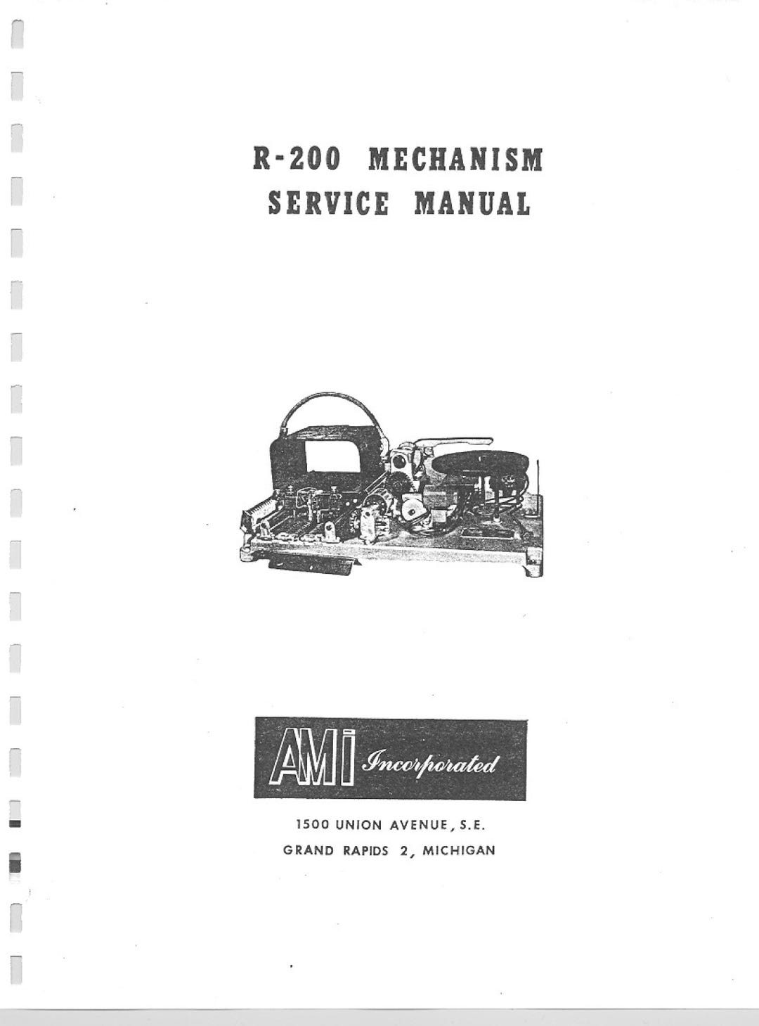 Ami R-200 Mechanism Service Manual Parts List Workshop Manual English ...