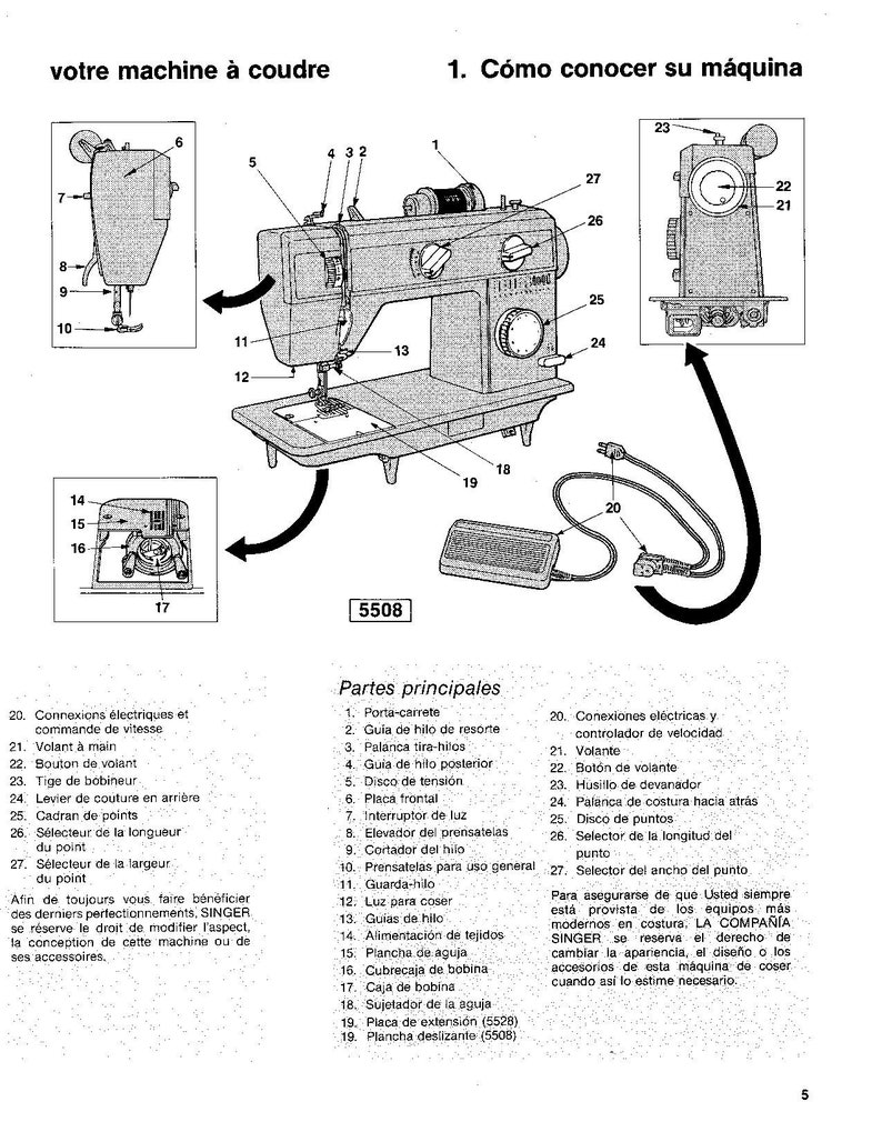 Singer 5528-5508 Sewing Machine Instruction Manual User Manual Complete ...