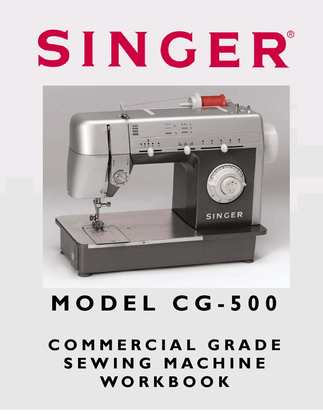 Singer CG-500 Commercial Grade Sewing Machine Workbook - English - Etsy