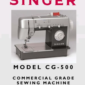 Singer CG-500 Commercial Grade Sewing Machine Workbook - English - Etsy