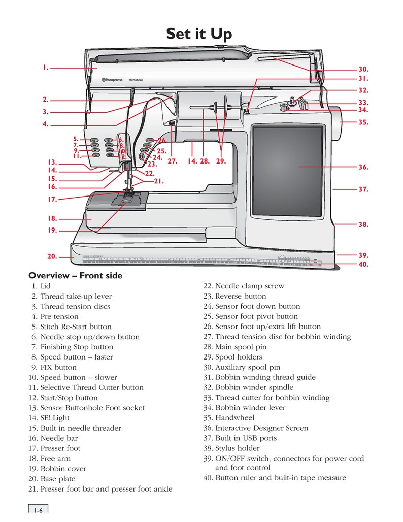 Husqvarna Viking Designer SE Sewing Machine Instruction Manual User ...