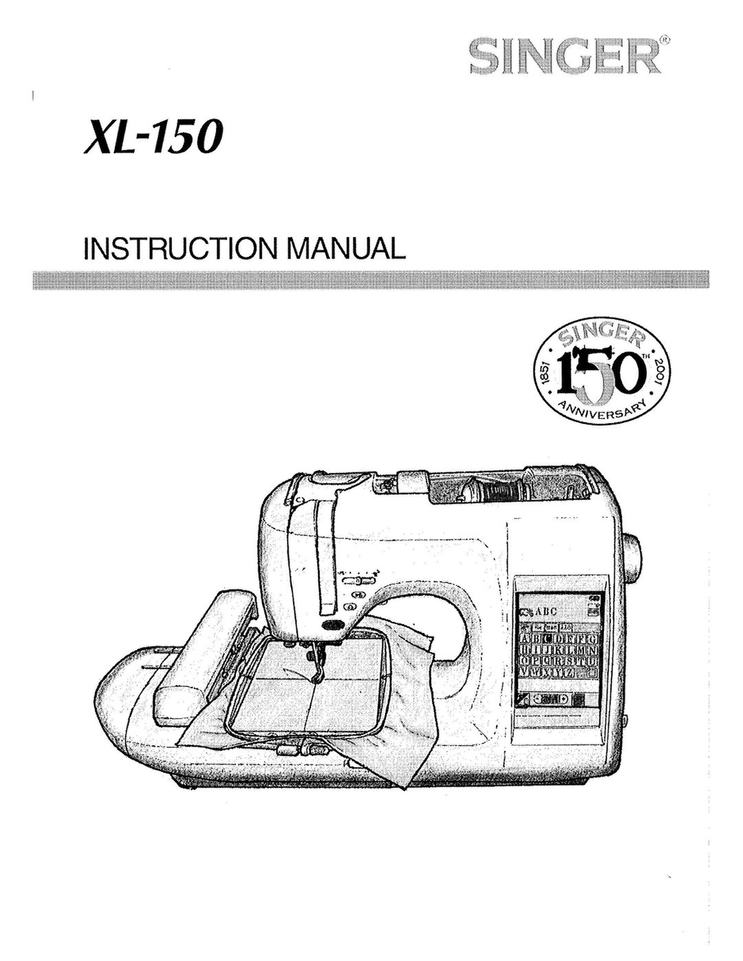 Singer XL-150 Sewing Machine Instruction Manual (PDF) - Etsy
