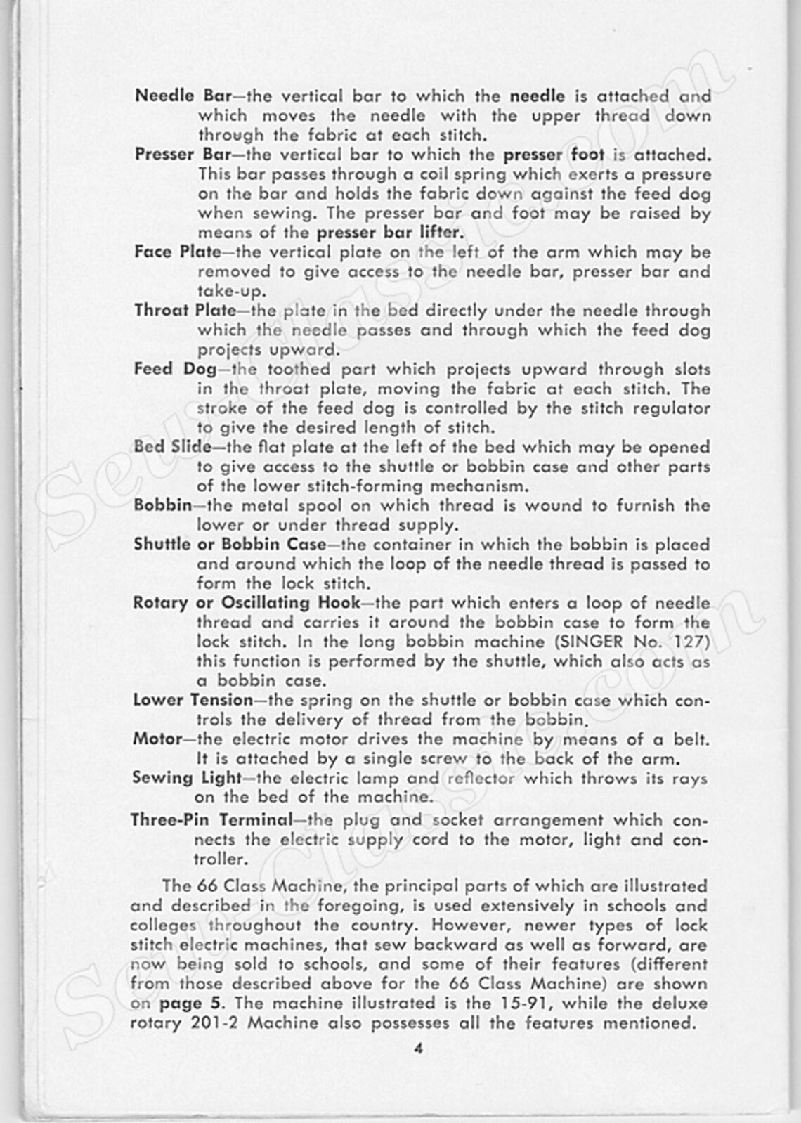 Singer Student Handbook - Sewing- Machine- Service Manual - Instruction ...