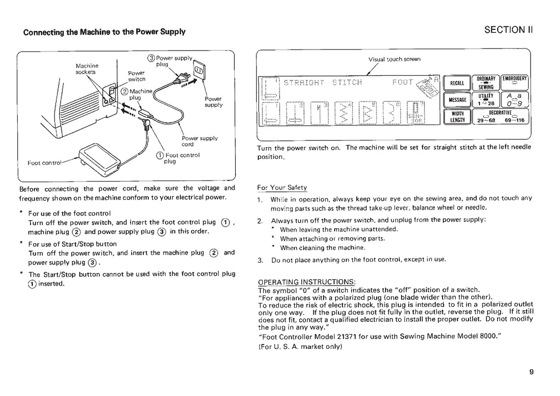 Janome 8000 Memory Craft Sewing Machine Instruction Manual (PDF) - Etsy