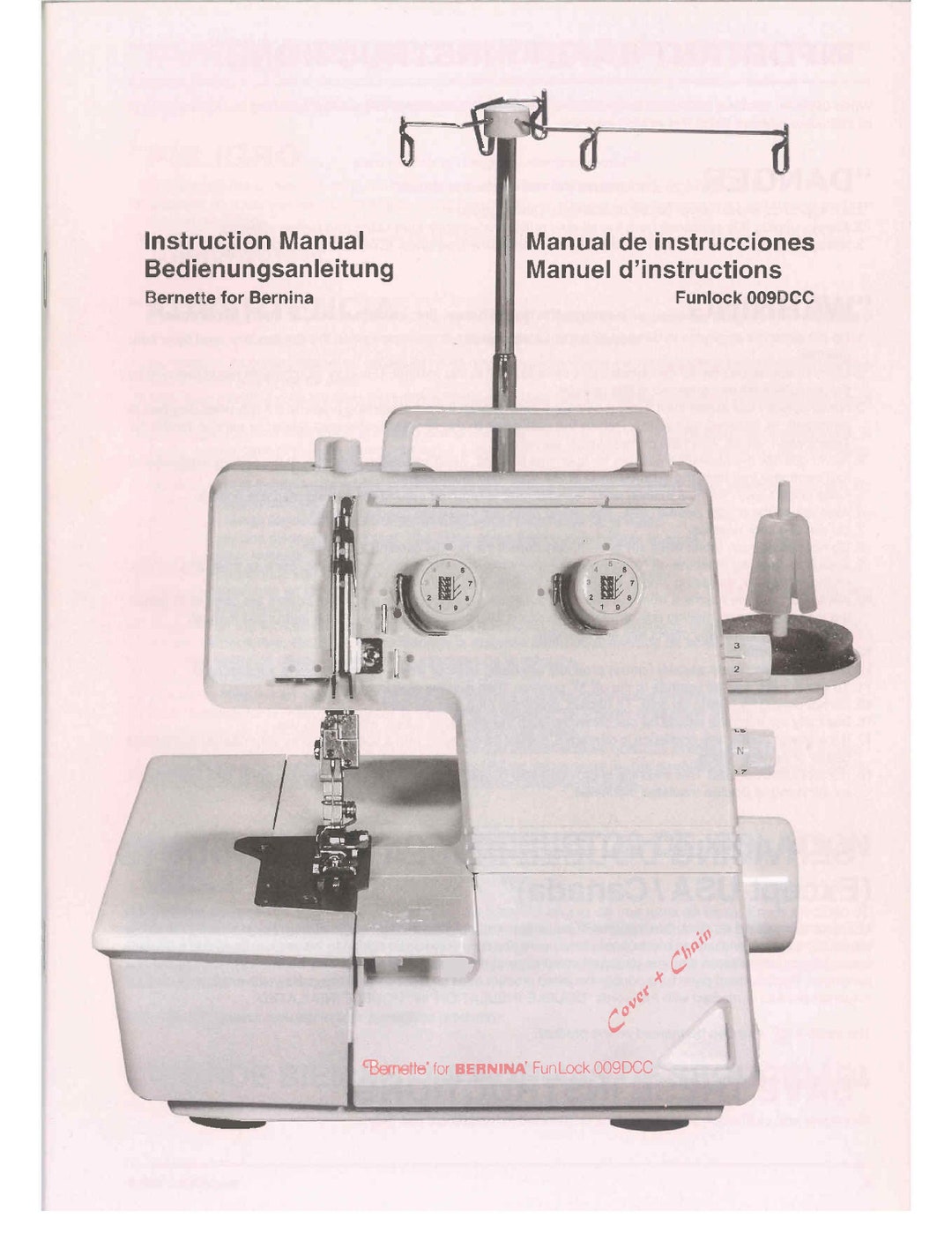 Bernina Funlock 009DCC Sewing Machine Instruction Manual (english) - Etsy