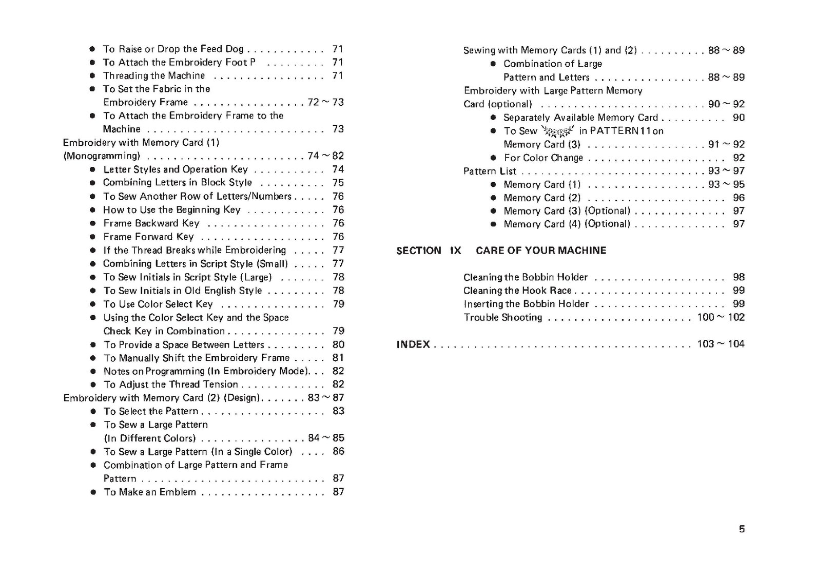 Janome 8000 Memory Craft Sewing Machine Instruction Manual (PDF) - Etsy