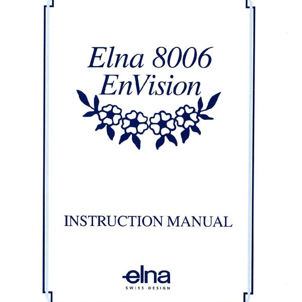 Elna Envision Manual - Etsy