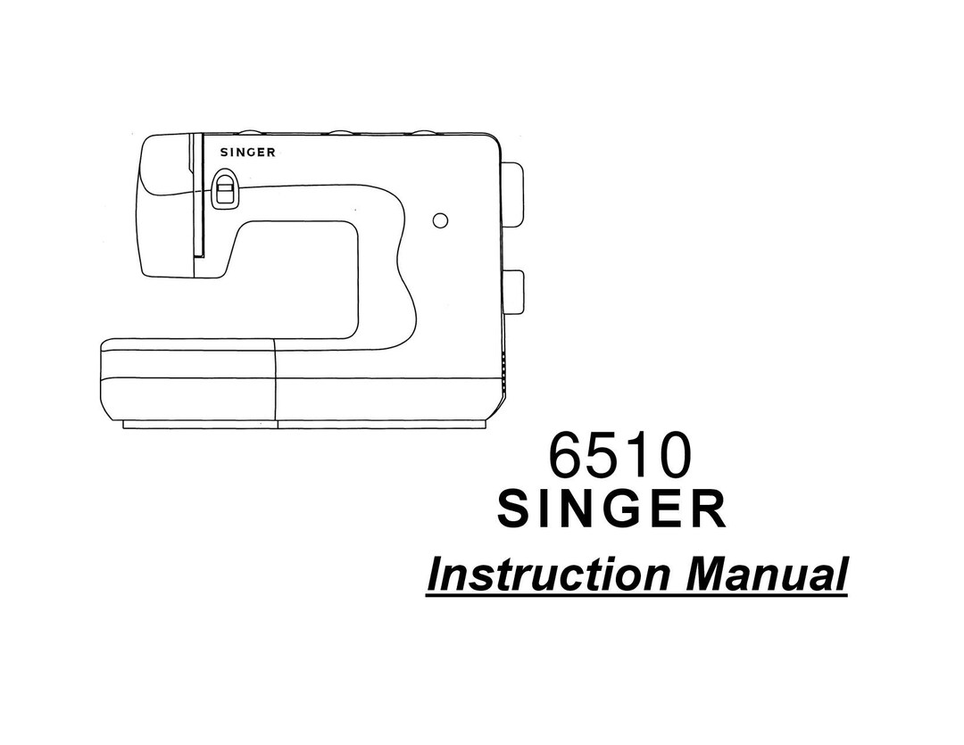 Singer 6510 Sewing Machine Instruction Manual - User Manual - Complete ...