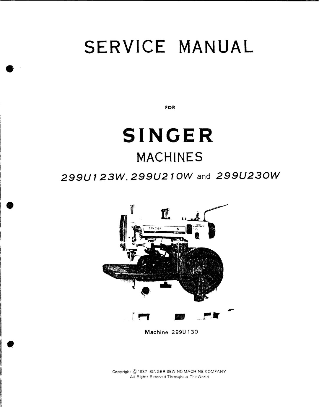 Singer-299u123w-299u210w-299u230w-service-manual- Repair Manual ...