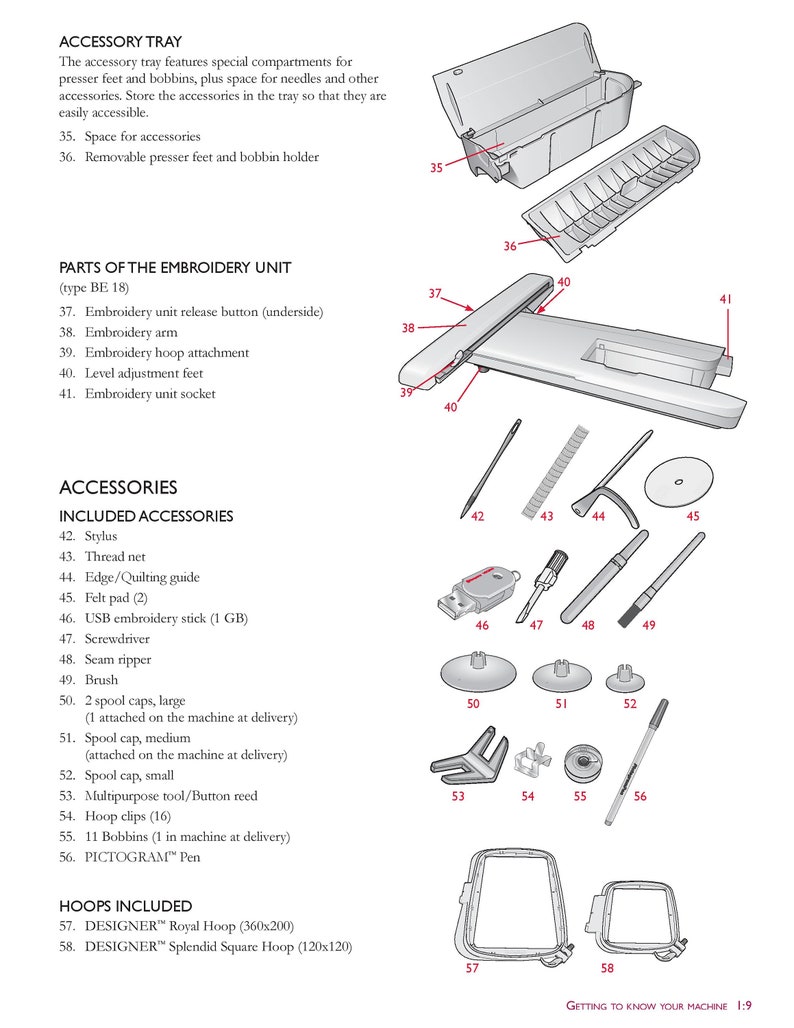 Husqvarna Viking Designer Ruby Royale Sewing Machine Instruction Manual ...