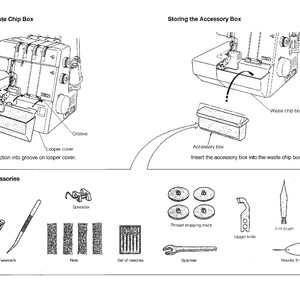 Janome 634D Mylock Sewing Machine Instruction Manual (PDF) - Etsy