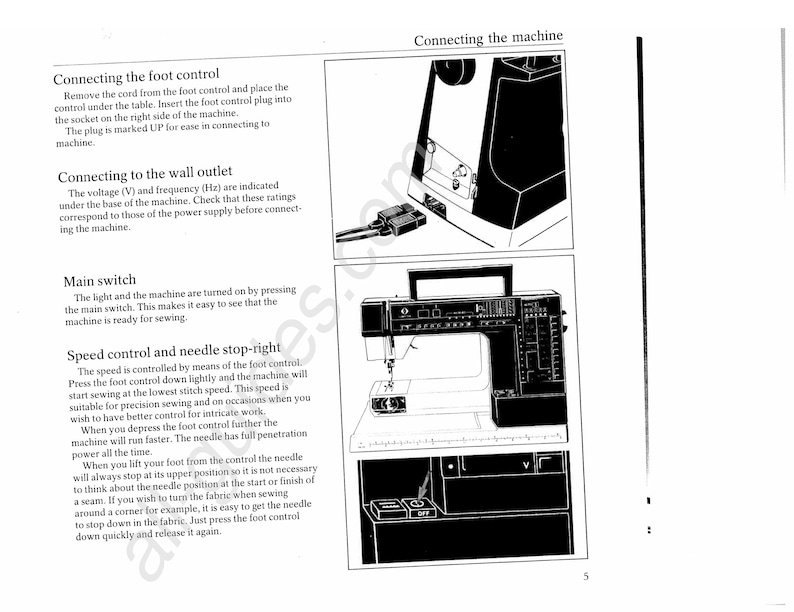 Husqvarna Viking 990 Sewing Machine Instruction Manual - English - Etsy