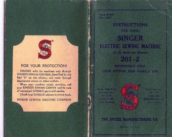 Singer 201 Manual - Etsy