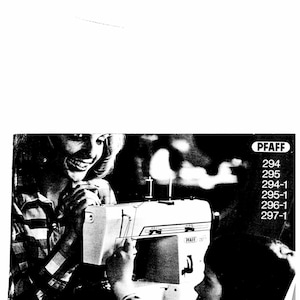 Pfaff 294/295 Sewing Machine Instruction Manual - English - Etsy