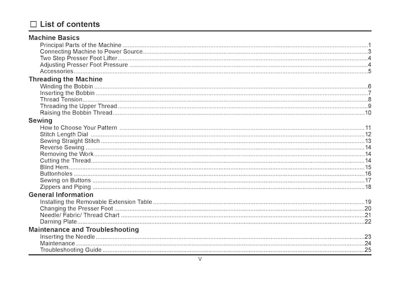 Singer M2400 - M2405 Sewing Machine Instruction Manual (PDF) - Etsy