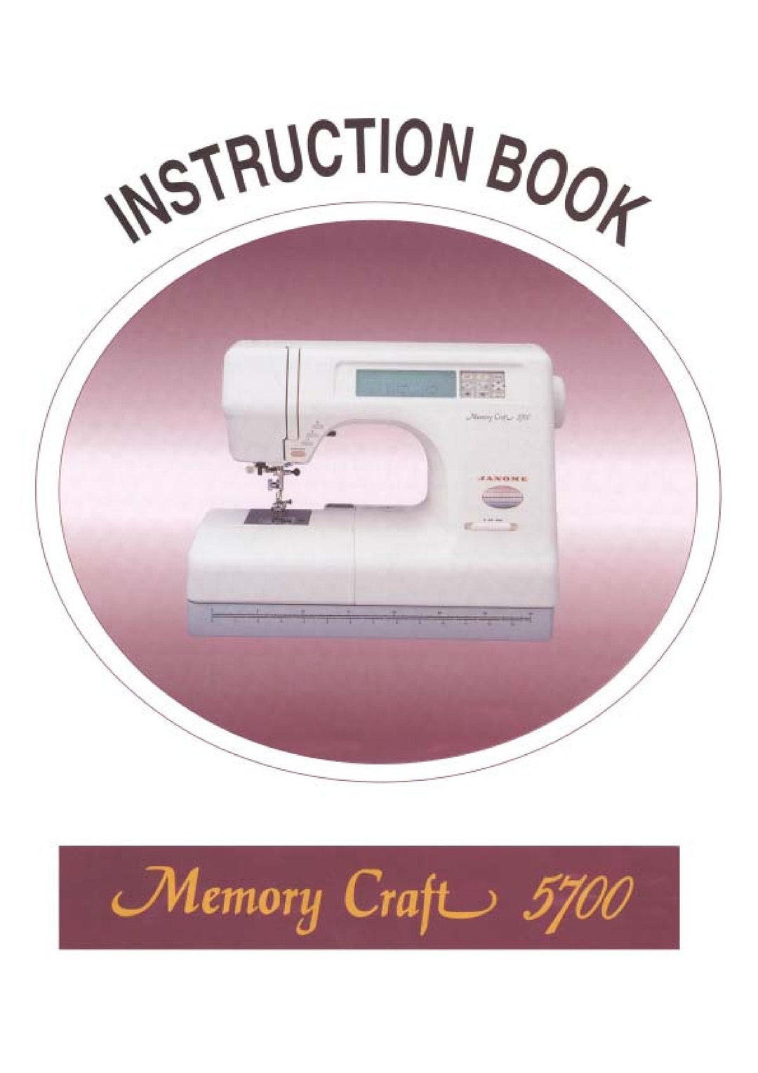 Janome 5700 Memory Craft Sewing Machine Instruction Manual (PDF) - Etsy