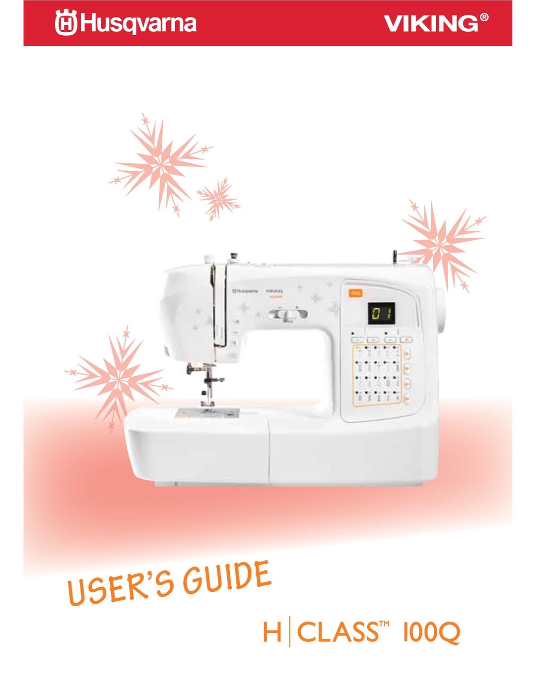 Husqvarna Viking H Class 100Q Sewing Machine User Manual (english) - Etsy