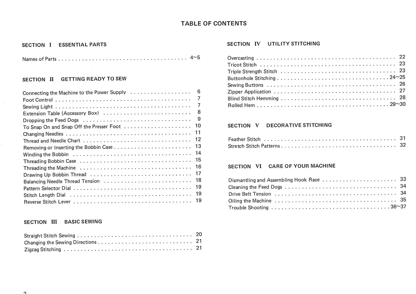 Janome 105-106 Sewing Machine Instruction Manual (PDF) - Etsy