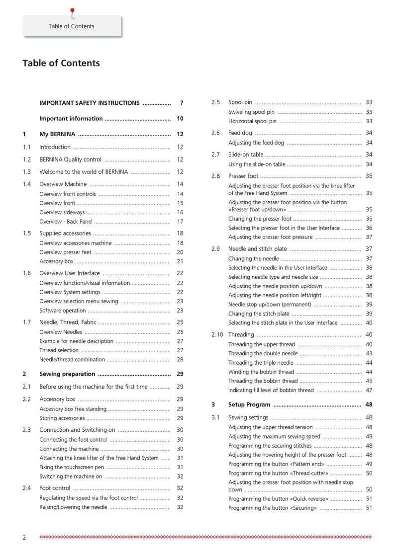 Bernina 735 Sewing Machine Instruction Manual User Manual Complete User Guide English - Etsy