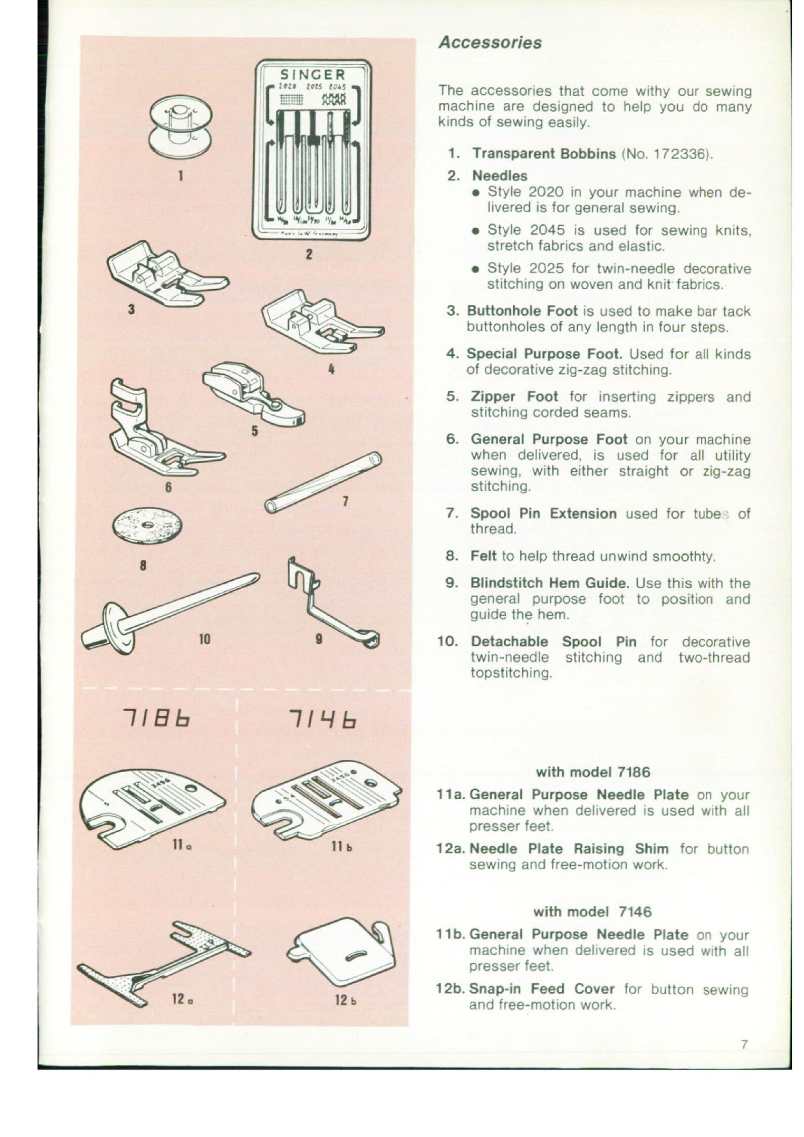 Singer 7146-7186 Sewing Machine Instruction Manual (PDF) - Etsy