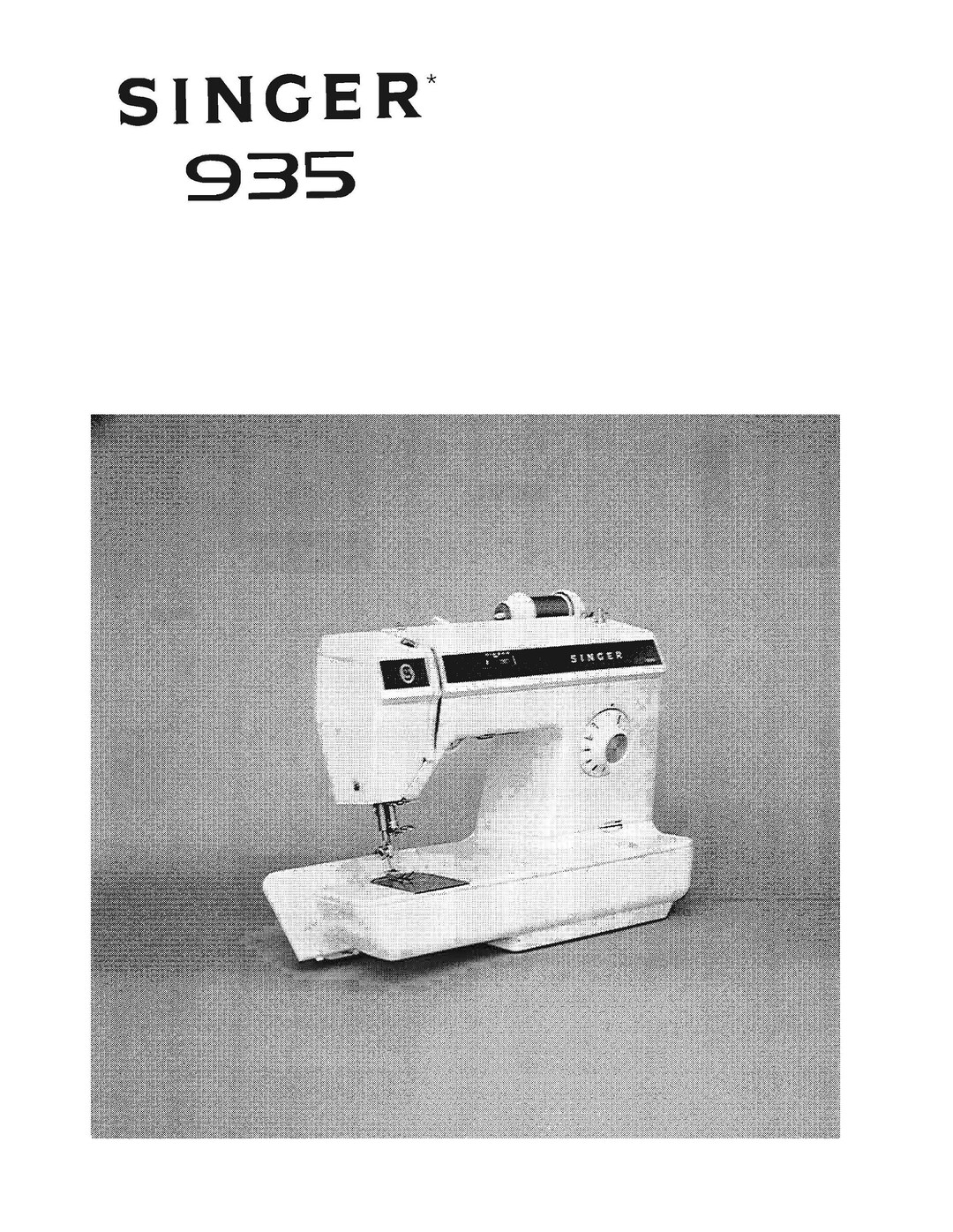 Singer 935 Sewing Machine Instruction Manual - User Manual - Complete ...