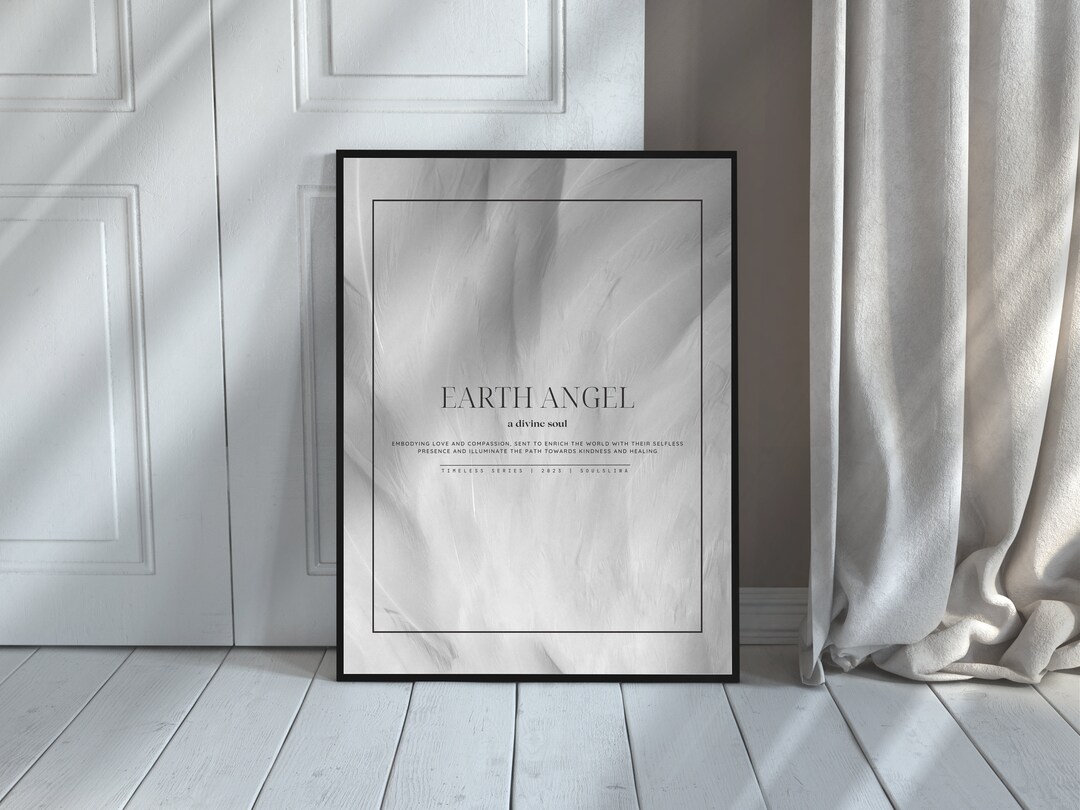Earth Angel Poster, Spiritual Print, Earth Angel Wall Art, Earth Angel ...