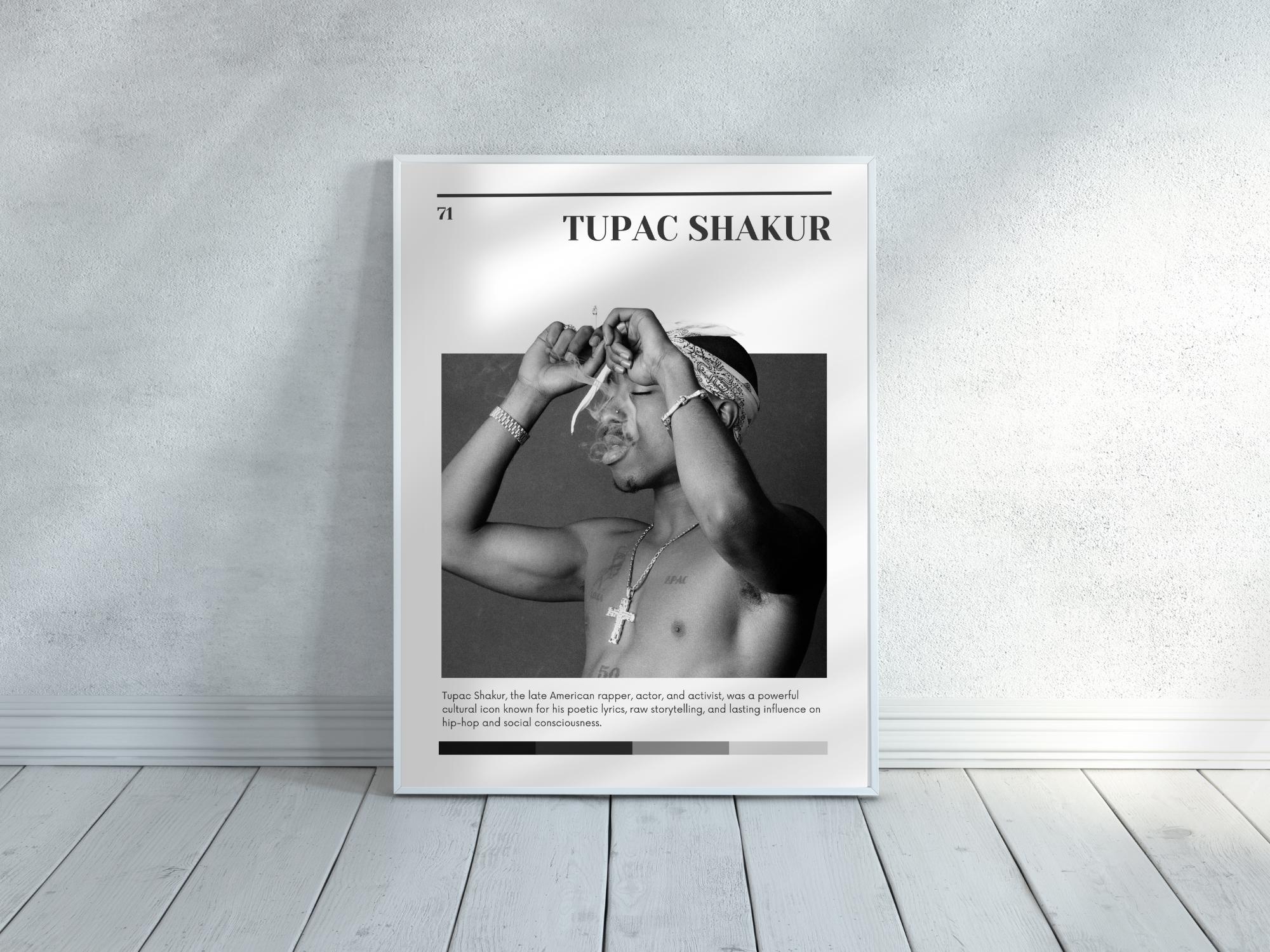 Tupac Smoking Poster