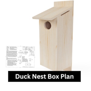 Bird Nest Box Plan | Duck Birdhouse DIY - Etsy