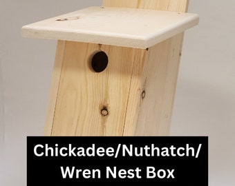 Bird Nest Box Plan Chickadee/nuthatch/wren Nesting Box Plan Bird ...