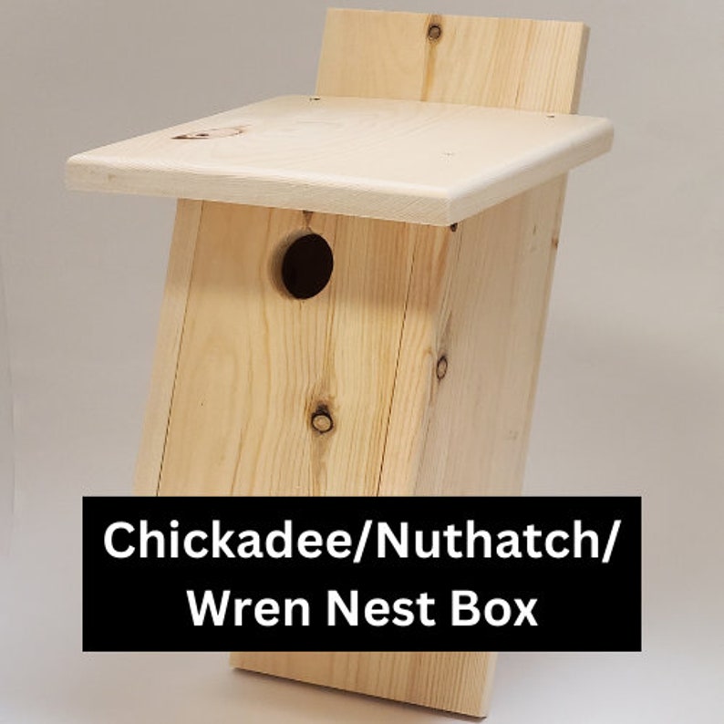Bird Nest Box | Chickadee/nuthatch/wren Nest Box | Bird Nesting House ...